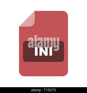 Illustration INI Icon Stock Photo - Alamy