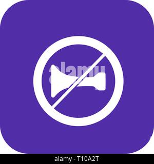 Illustration Audible warning devices prohibited Icon Stock Photo - Alamy