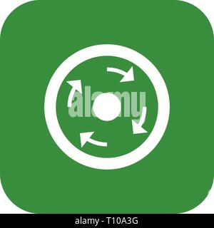 Illustration Compulsory roundabout Icon Stock Photo - Alamy