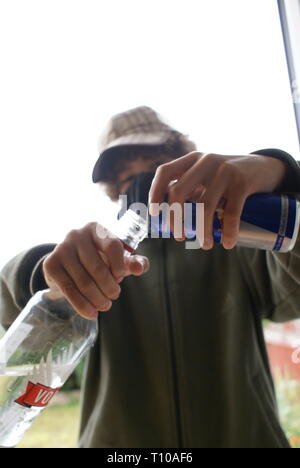 Alcohol violence and violent alcoholic abuse concept or drunk domestic ...