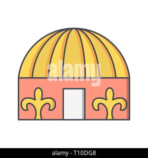 Illustration Yurt Icon Stock Photo - Alamy