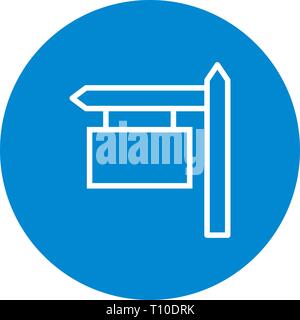 Illustration Sign Board Icon Stock Photo - Alamy