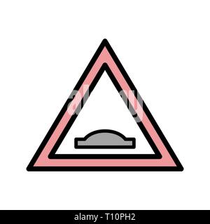 Illustration Hump bridge Road Sign Icon Stock Photo - Alamy