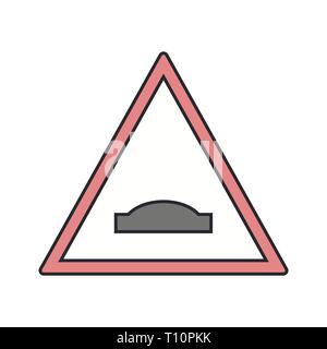 Illustration Hump bridge Road Sign Icon Stock Photo - Alamy