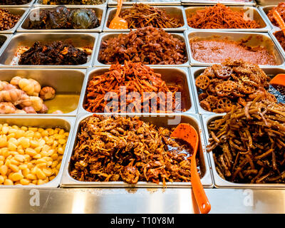 Traditional Korean fermented food at the Gwangjang Market. Seoul, South ...