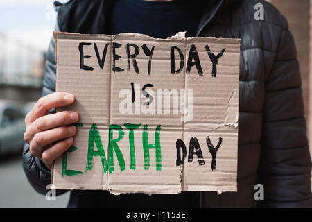Text sign showing Earth Day, Business concept Worldwide celebration of ...