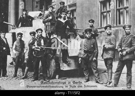 German (November) Revolution in Berlin, Germany, 1918 - 19. Machine ...