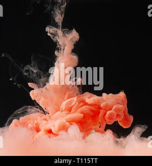 Colored smoke swirling underwater Stock Photo - Alamy