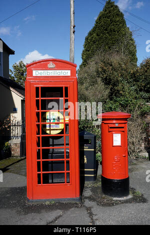vintage red gpo telephone box, original red gpo call box, general post ...