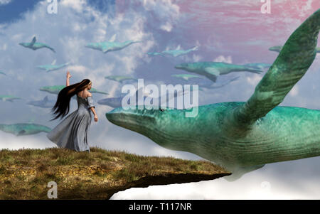 The woman pod / 3D illustration of science fiction scene showing human ...