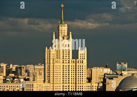 One of seven famous Stalin era sky scrapers in Moscow (stalinka), the ...