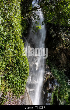 This 100-foot waterfall is located in a landscaped park with forested ...