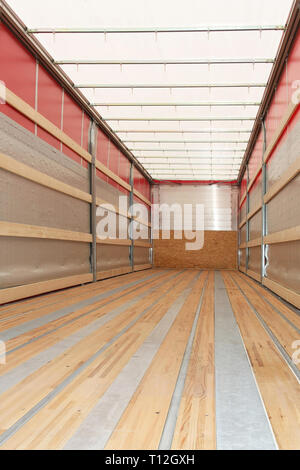 Interior view of empty semi truck lorry Stock Photo - Alamy