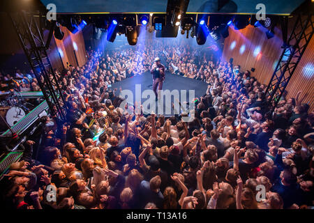 Norway, Bergen - March 21, 2019. The Norwegian rap duo Karpe performs a ...
