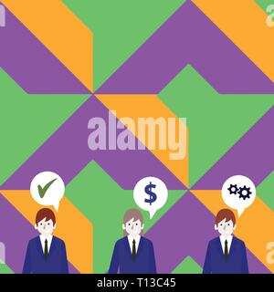 Businessmen Each has their Own Speech Bubble with Optimization Cost ...