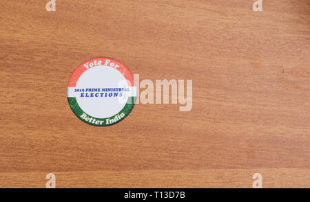 Concept of Indian election, stickers showing vote for better India ...