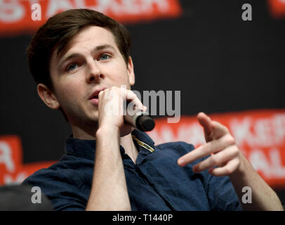The Walking Dead actor Chandler Riggs at the Chicago Comic ...