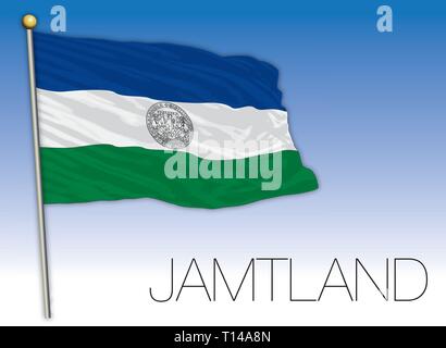 Jamtland regional flag, Sweden, vector illustration Stock Vector Image ...