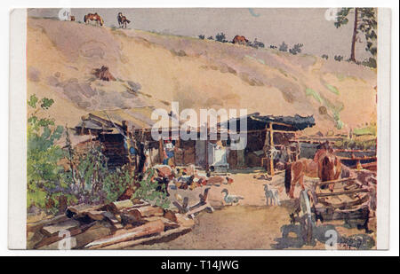 1920s, historical picture, rural life in England, before the arrival on ...