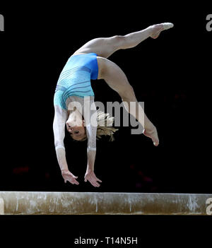USA’'s Riley Cusker in action on the Uneven Bars during the Gymnastics ...