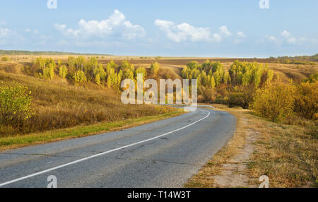 Suburban highway in the countryside in autumn Stock Photo - Alamy