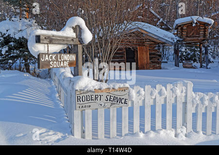 Robert Service Cabin in historic Dawson City in the Yukon Territory of ...