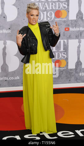 The Brit Awards 2019 held at the O2 - Arrivals Featuring: Little Mix ...