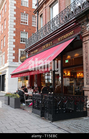 Richoux Cafe Restaurant on South Audley Street, Mayfair, London ...