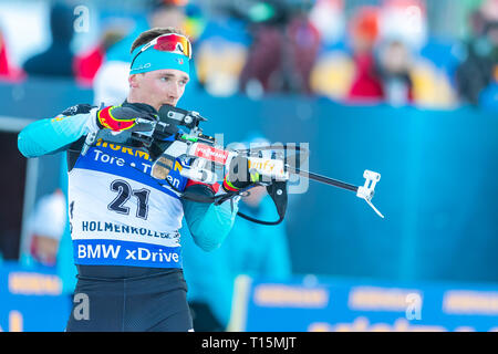 Fabien Claude of France in action during the men's relay race at the ...