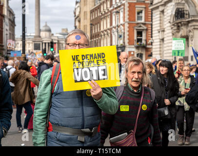 People's Vote, London, UK, 23rd June 2018. Protestors march along ...