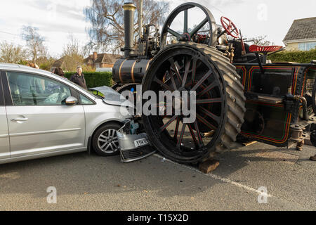 Great Barton, Suffolk, UK. 23rd March 2019. Road traffic accident ...