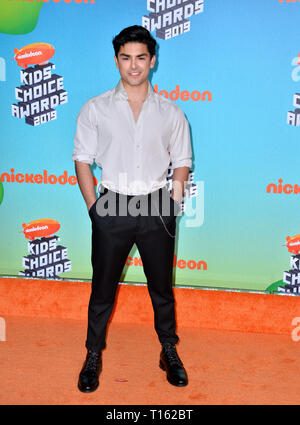 Diego Tinoco at Nickelodeon's 2019 Kids' Choice Awards held at Galen ...