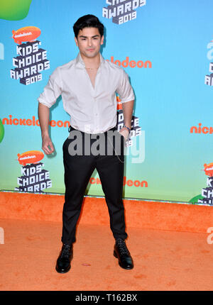 Diego Tinoco at Nickelodeon's 2019 Kids' Choice Awards held at Galen ...