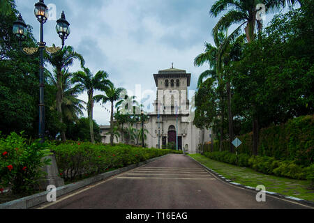 Exterior of the looming Bangunan Sultan Ibrahim government building in ...
