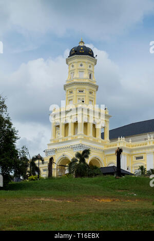 Exterior of the Sultan Abu Bakar Mosque in Johor Bahru, Malaysia. Done ...