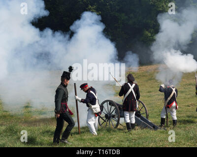 British musket fire, 1815, soldiers as deployed at the Battle of ...