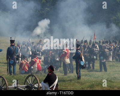 British musket fire, 1815, soldiers as deployed at the Battle of Stock ...