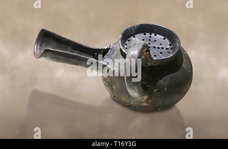 Phrygian grey ceramic vessel with a strainer and long spout from ...