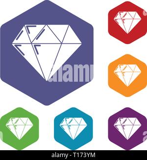 Diamond icons vector hexahedron Stock Vector Image & Art - Alamy