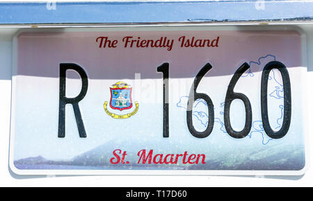 Car number plate, St Maarten Stock Photo - Alamy
