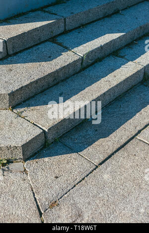 Steps and wall with grey background, modern construction,3d rendering ...