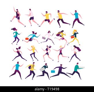 Athlete woman running cartoon isolated blue lines Stock Vector Image ...