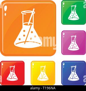 laboratory chemistry flask science emoji symbol sign icon vector ...