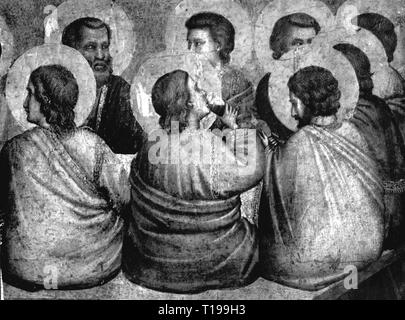 Giotto di Bondone - Last Supper Stock Photo - Alamy