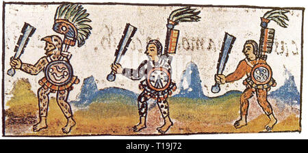 Aztec Warriors (Florentine Codex Stock Photo - Alamy