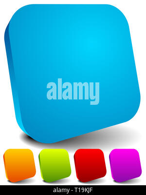 Round squares with empty space. Set of five colors Stock Photo - Alamy