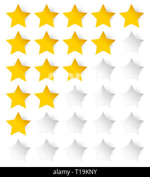 Stylish star rating template Stock Photo - Alamy