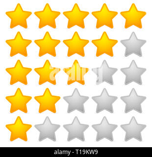 Stylish star rating template Stock Photo - Alamy