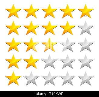 Stylish star rating template Stock Photo - Alamy