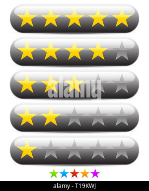 Stylish star rating template Stock Photo - Alamy